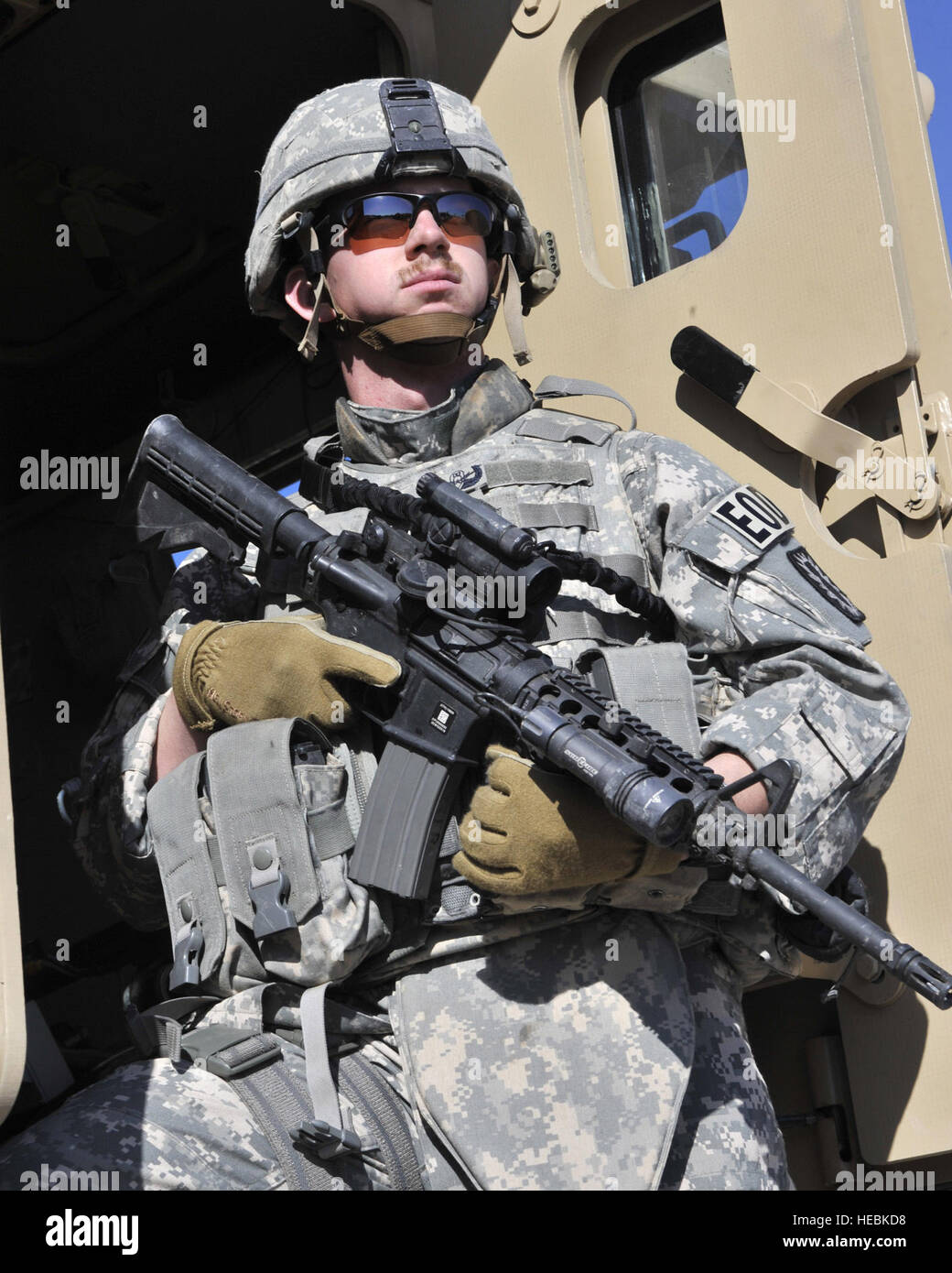 Staff Sgt Michael Breive exits a joint explosive ordnance disposal ...