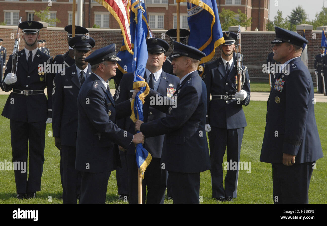 Gen. Duncan J. McNabb (left), Air Force vice chief of staff, hands the ...