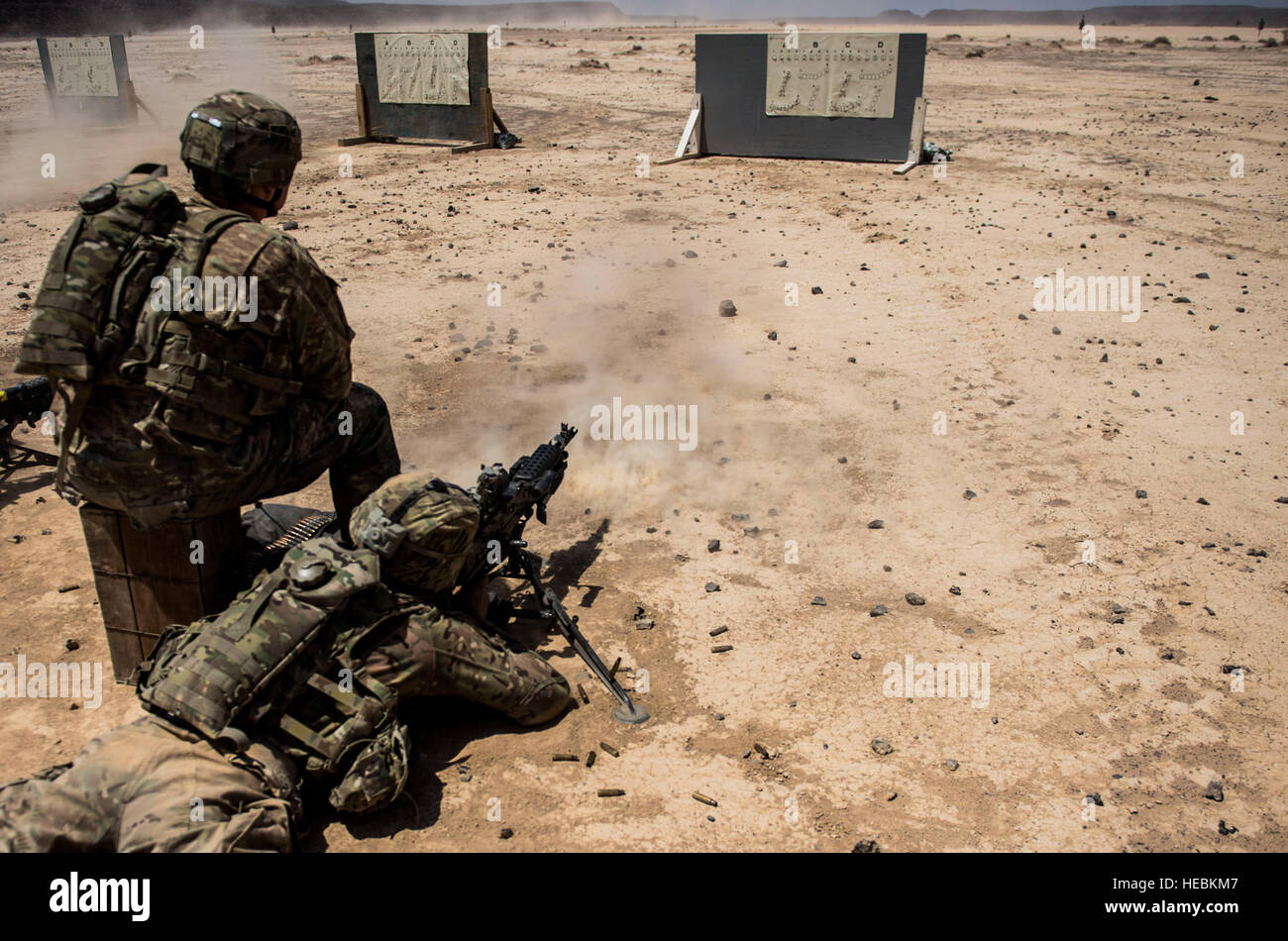 A weapons squad team from 2nd Battalion, 124th Infantry Regiment, 53rd ...