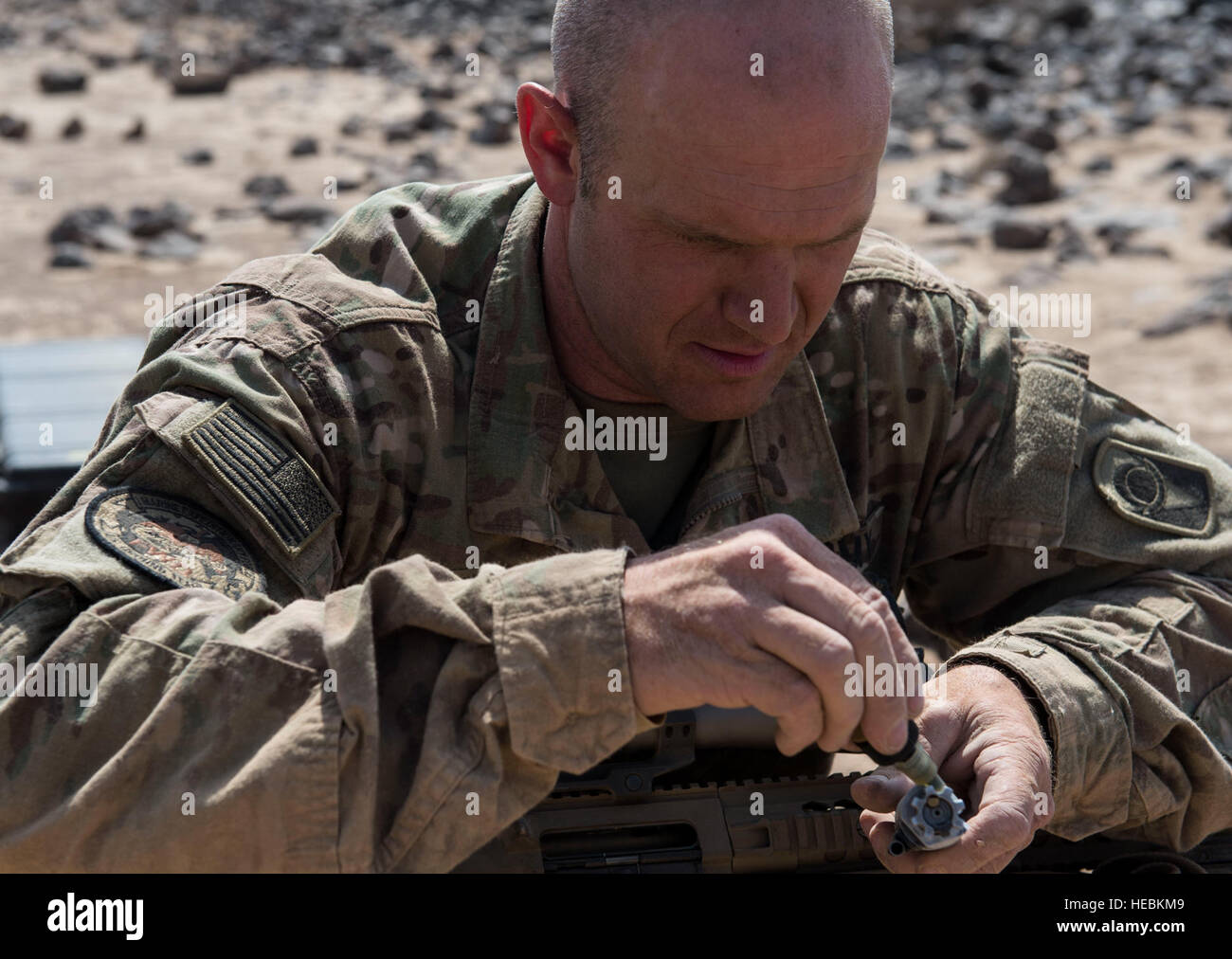 A Scout Sniper Team Marksman, part of the Recon Platoon from Bravo ...