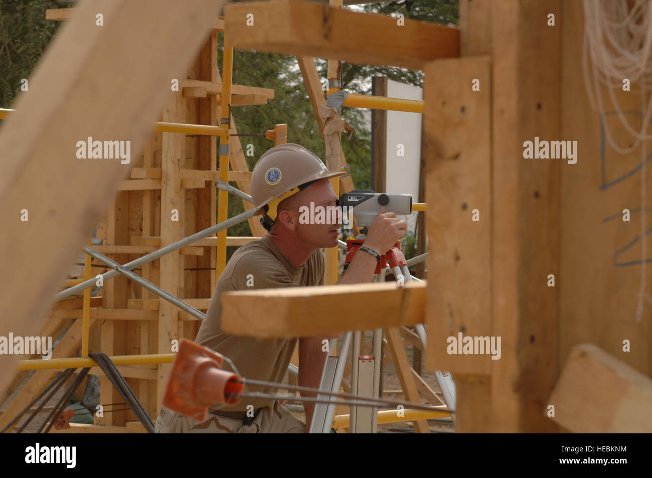 Builders Mate second class Patrick Tansey, assigned to Naval Mobile ...
