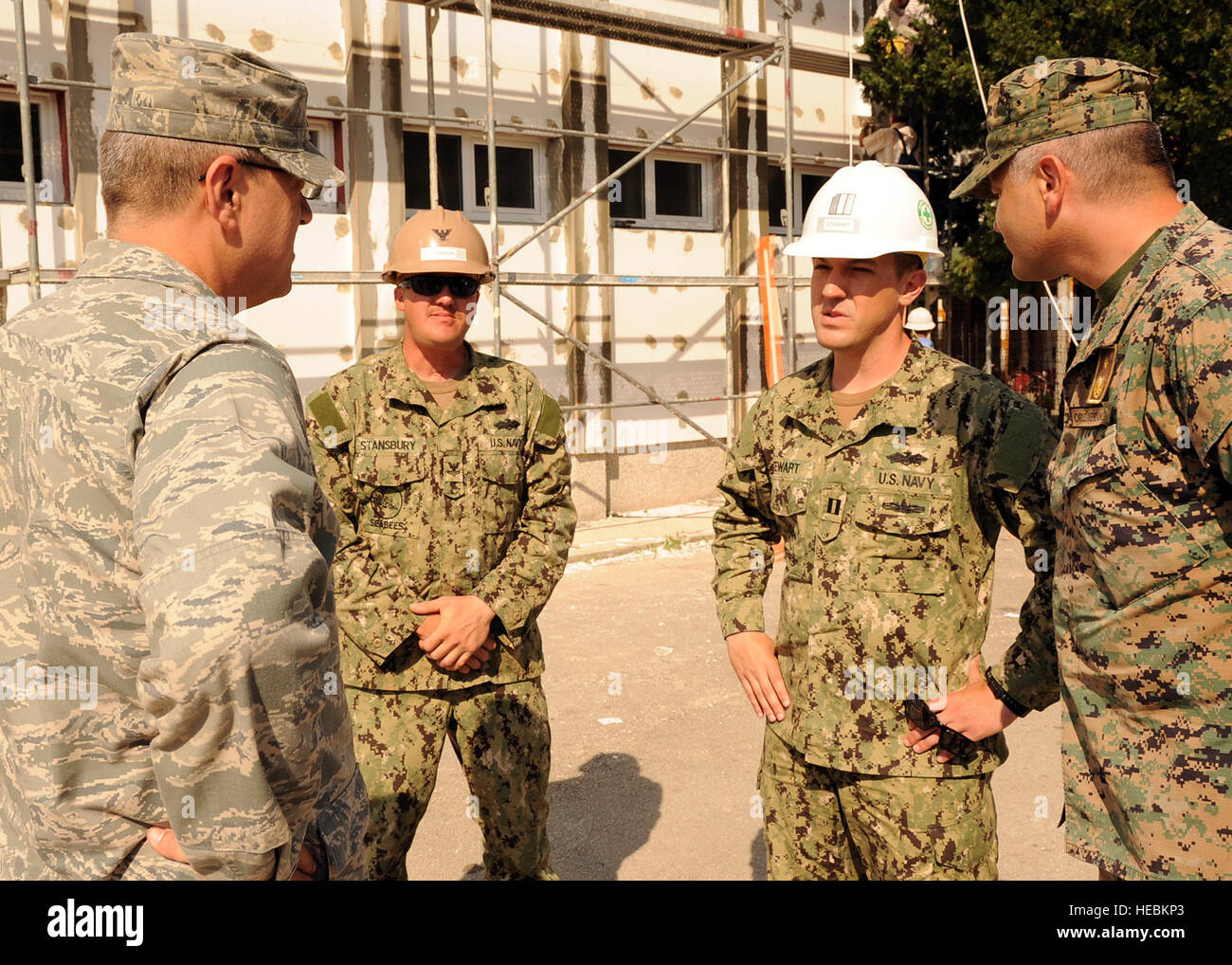 U.S. Navy Lt. James Stewart, Naval Mobile Construction Battalion 3 from ...