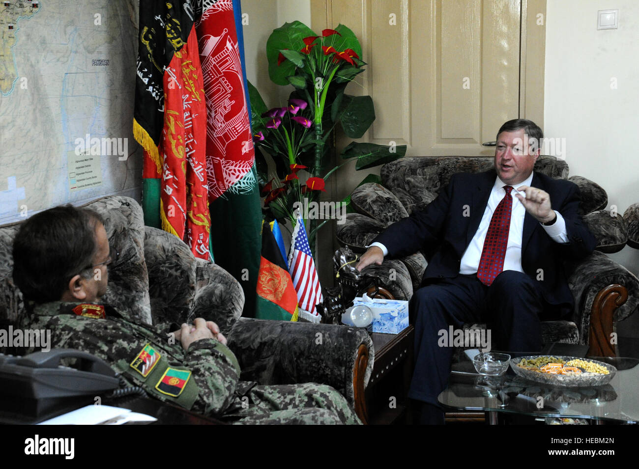 Secretary of the Air Force Michael Donley meets with Afghan Maj. Gen ...
