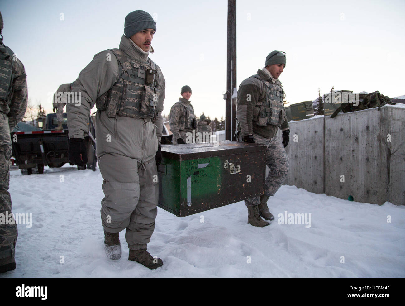 Airmen from the 673rd Security Forces Squadron prepare and conduct live ...