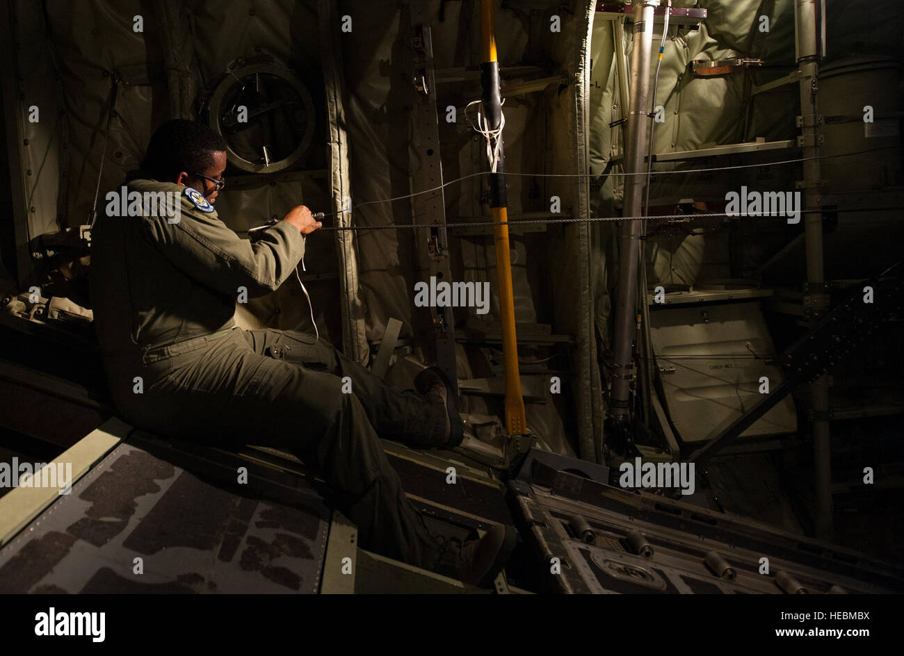 Senior Airman Warren Purnell, 37th Airlift Squadron loadmaster ...