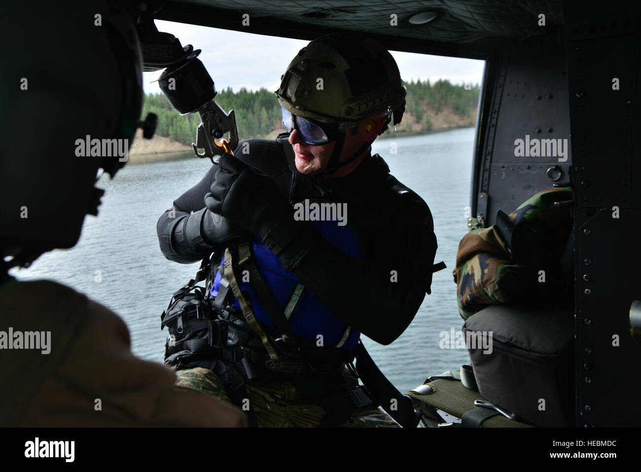 Capt. Marcus Truman, 336th Training Group combat rescue officer, is ...