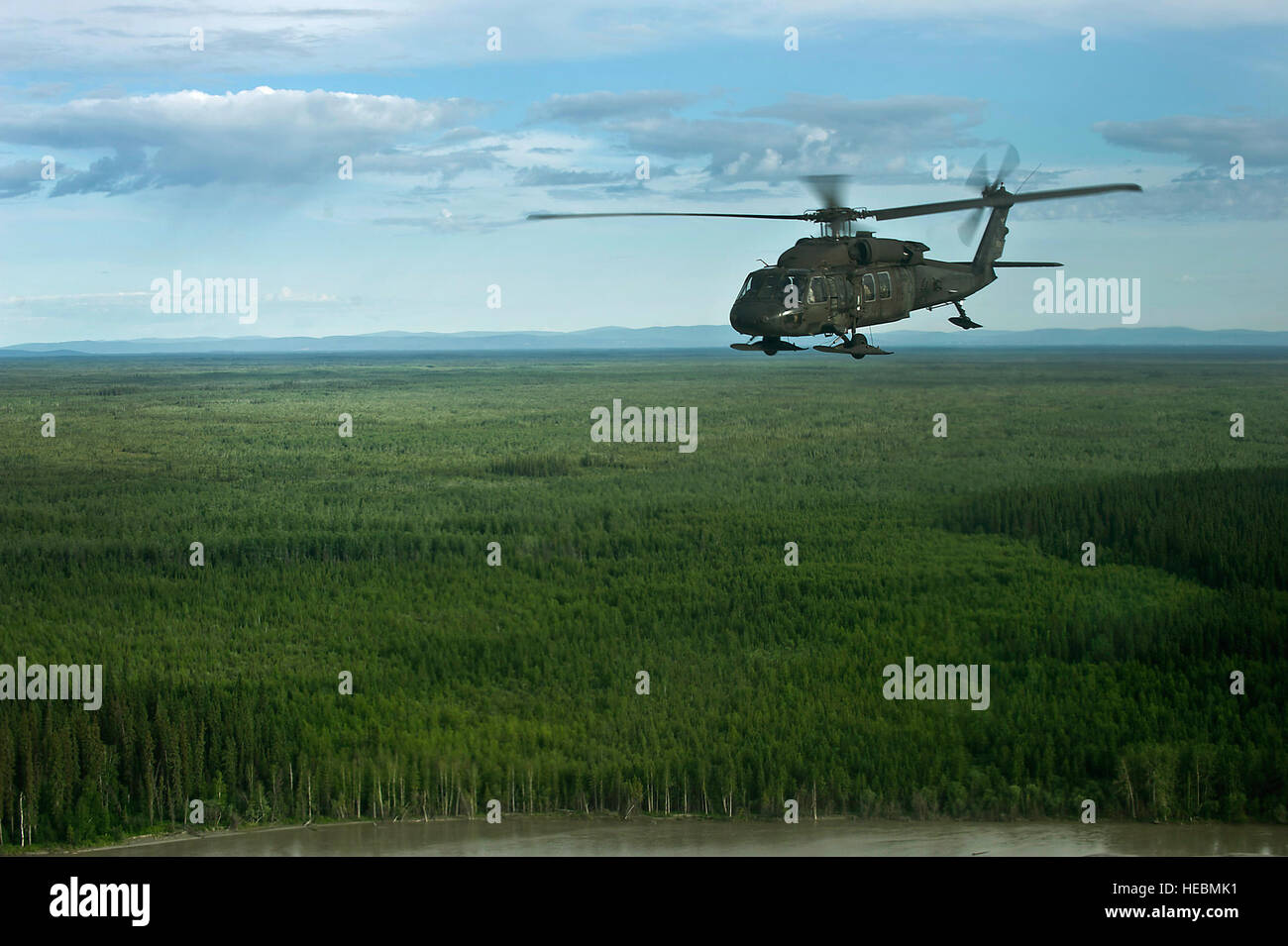 An U.S. Army UH-60 Black Hawk helicopter from the 16th Combat Aviation ...