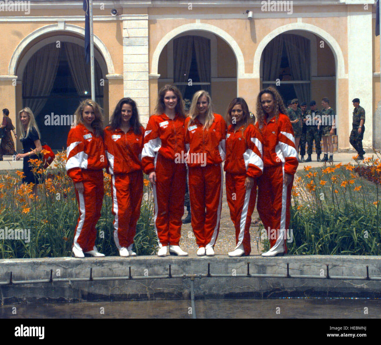 The San Francisco 49ers Football team's Gold Rush Cheerleaders pose for ...