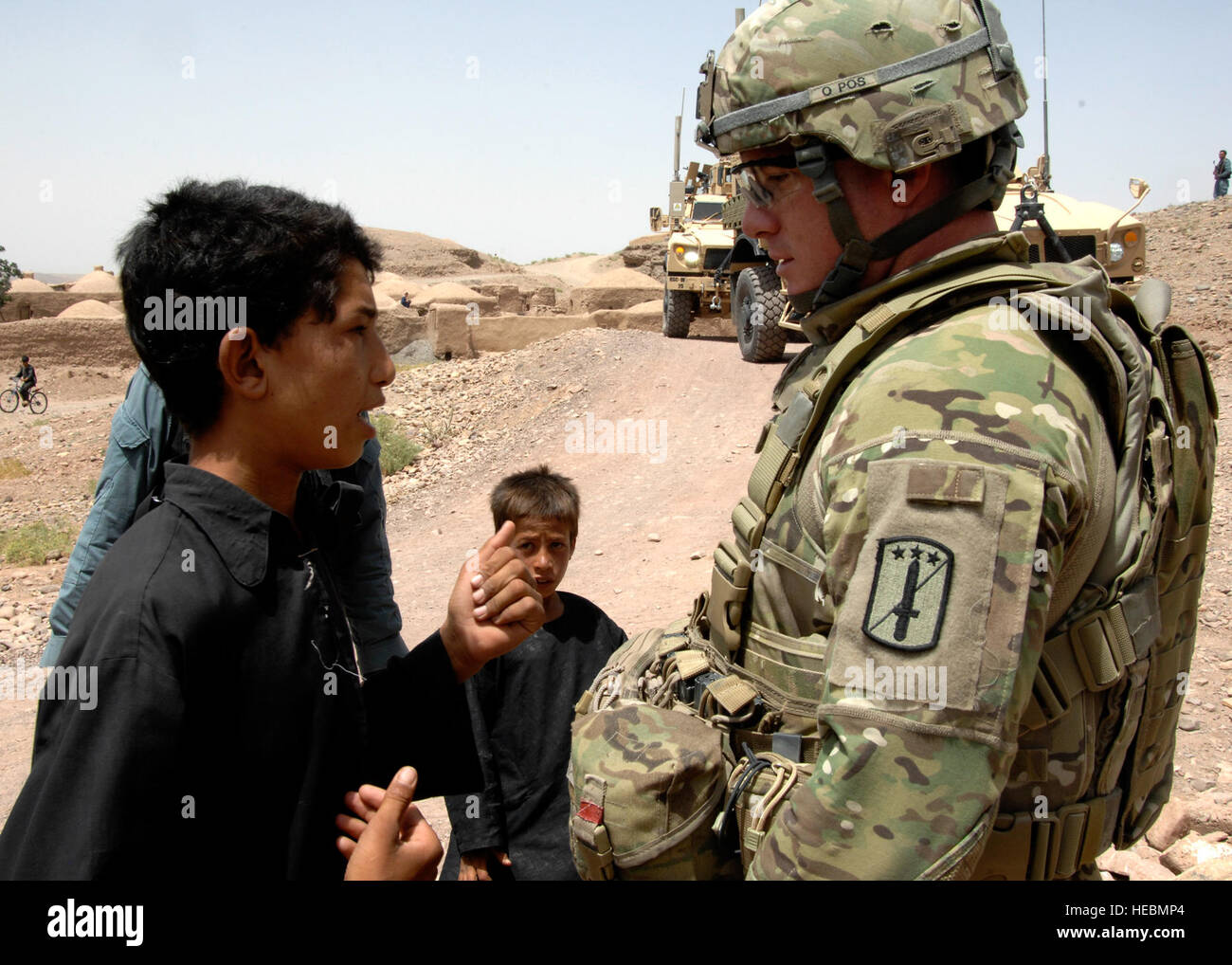 U.S. Army SGT Sean Bergstrom, from Bravo Company 3-4 Infantry, 170th ...