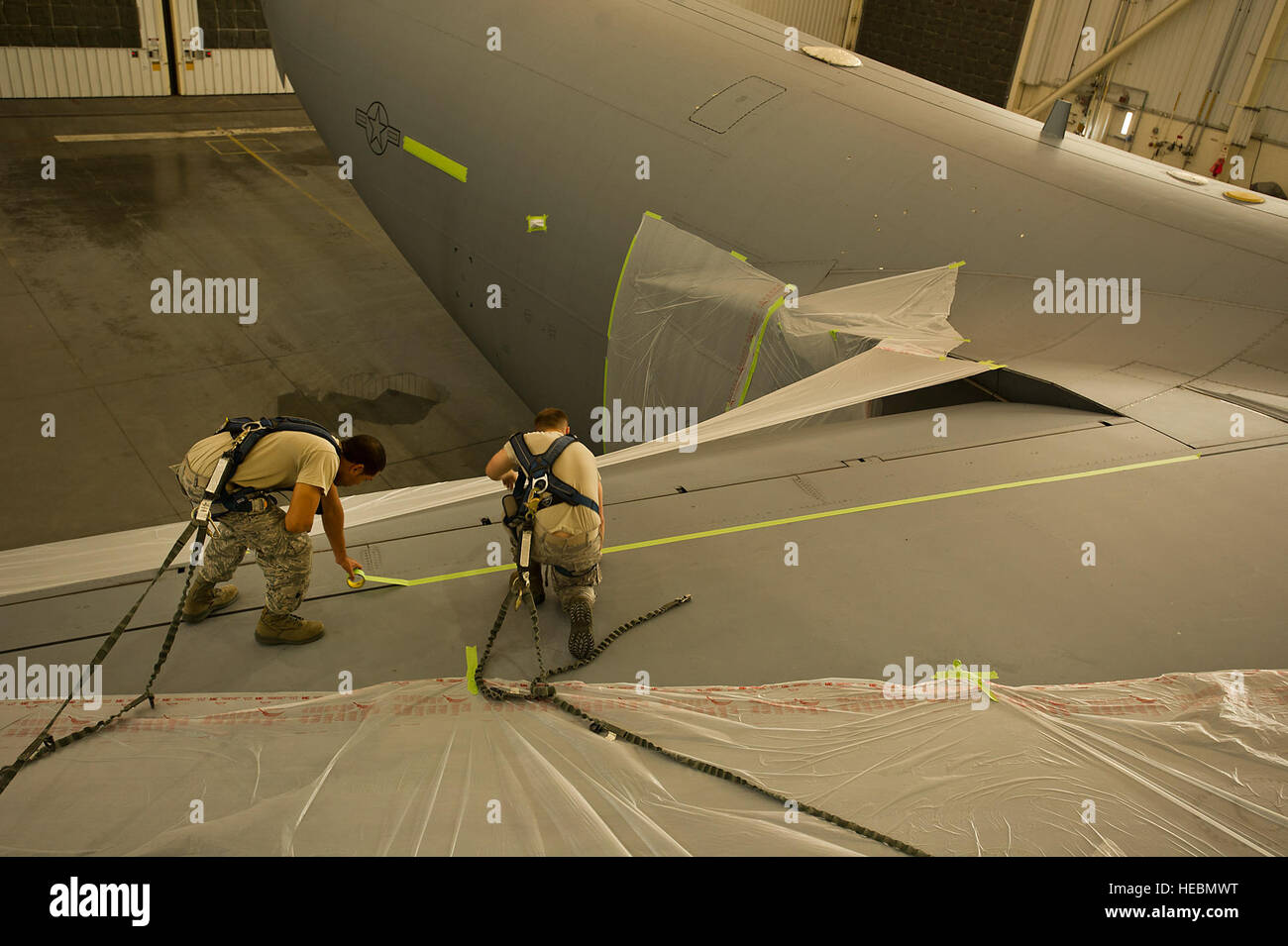 U.S. Air Force Senior Airman Ken Spruell and Airman 1st Class Justin ...