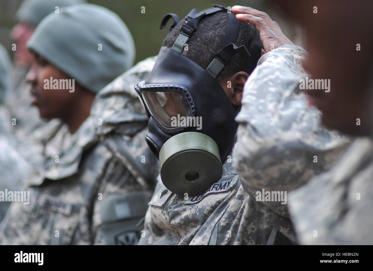 A U.S. Army soldier from Charlie Company, 307th Expeditionary Signal ...