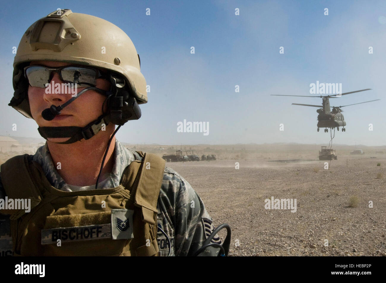 U.S. Air Force Tech. Sgt. Jason Bischoff, 820th RED HORSE airborne ...