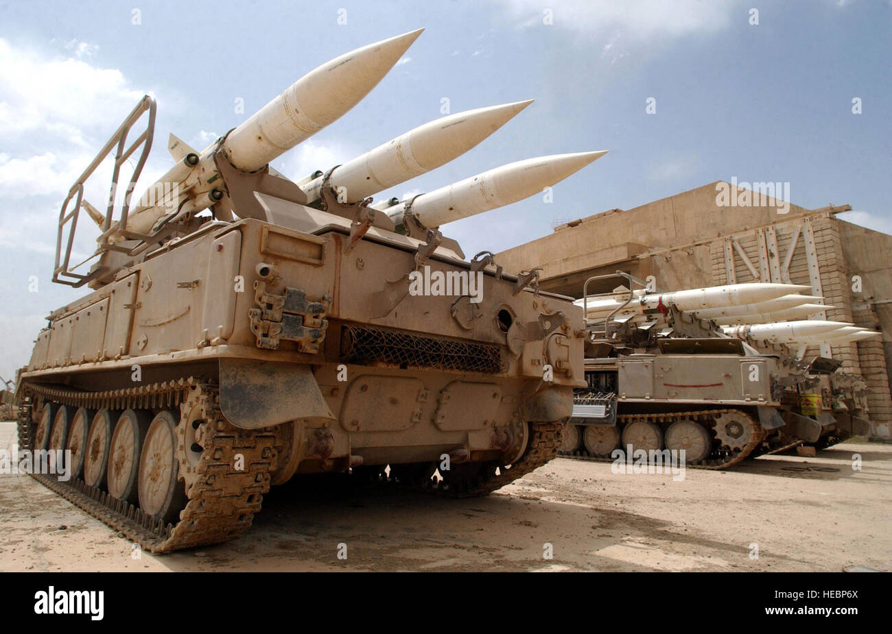 Three batteries of (Soviet made) Iraqi SA-6b Gainful, solid-fuel, low ...