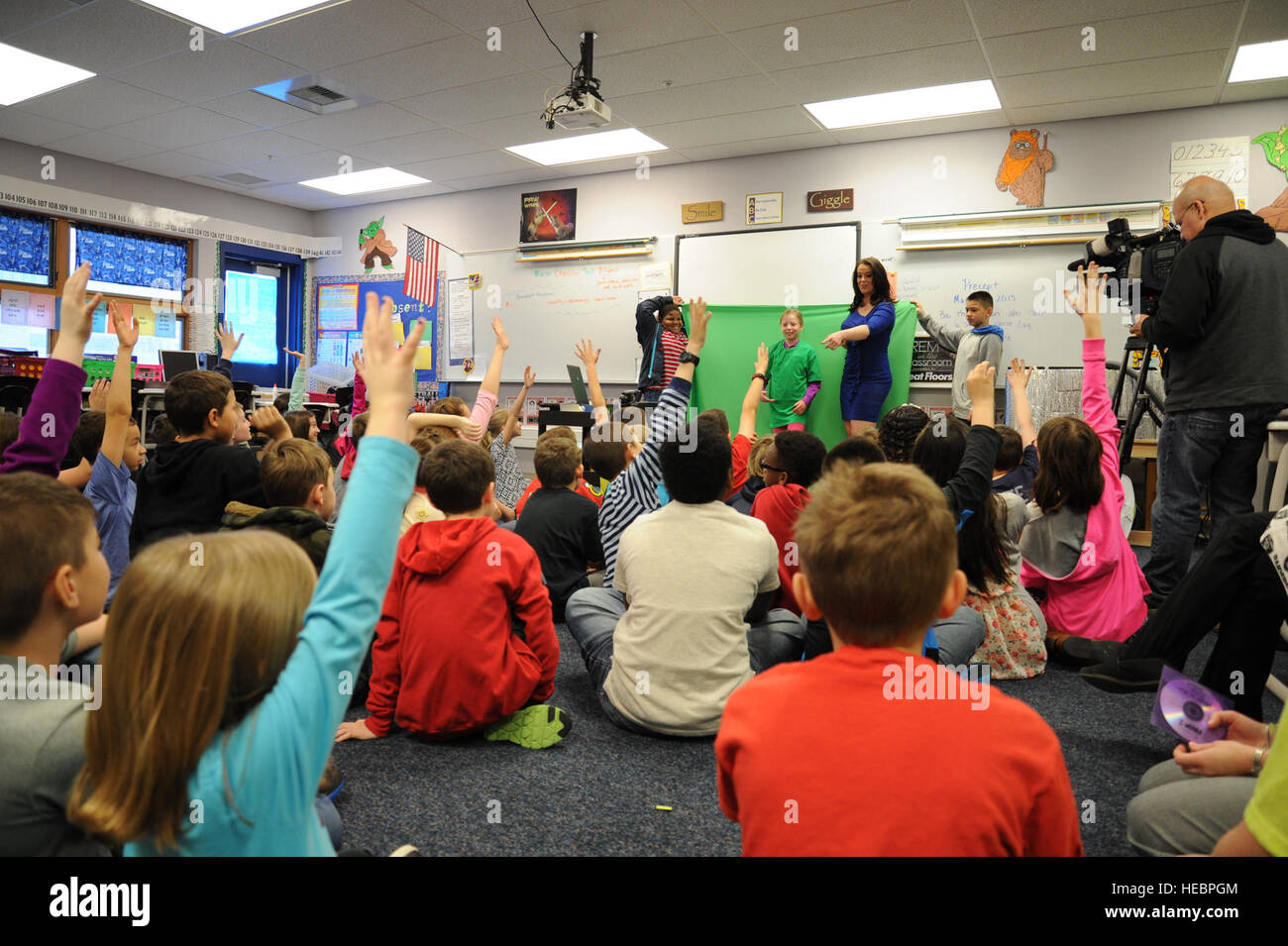 Katie Boer, KREM 2 NEWS weather anchor, shows Michael Anderson ...
