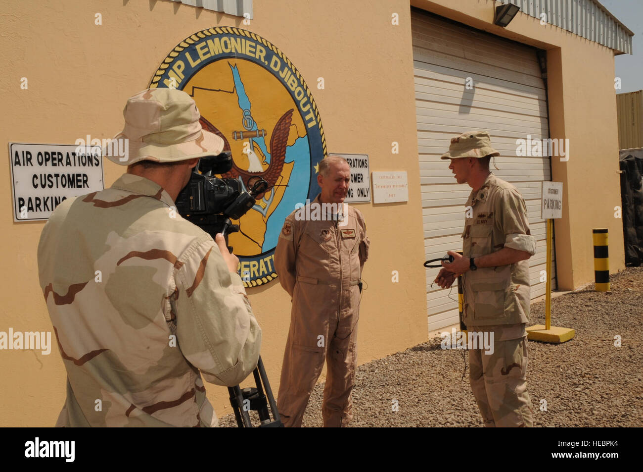 U.S. Navy Chief Petty Officer James Drake interviews Major General ...