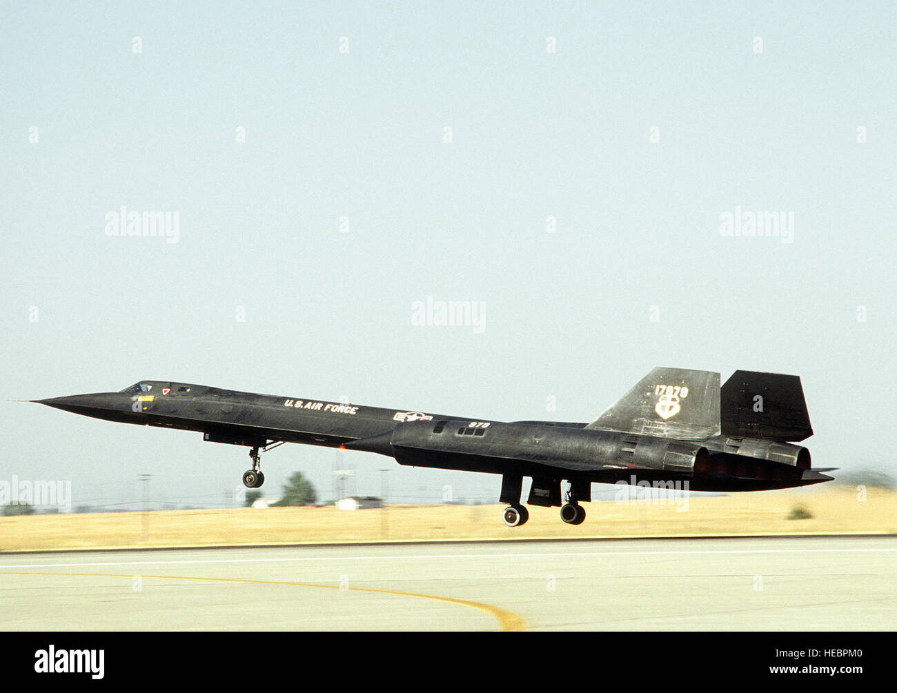 An SR-71 Blackbird from the 9th Strategic Reconnaissance Wing takes off ...