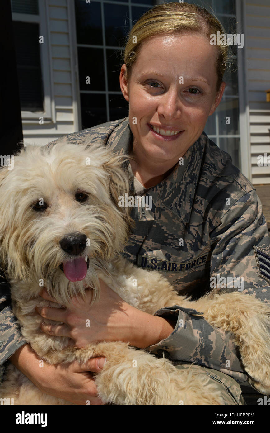 A deployed member of the 435th Supply Chain Operations Squadron ...