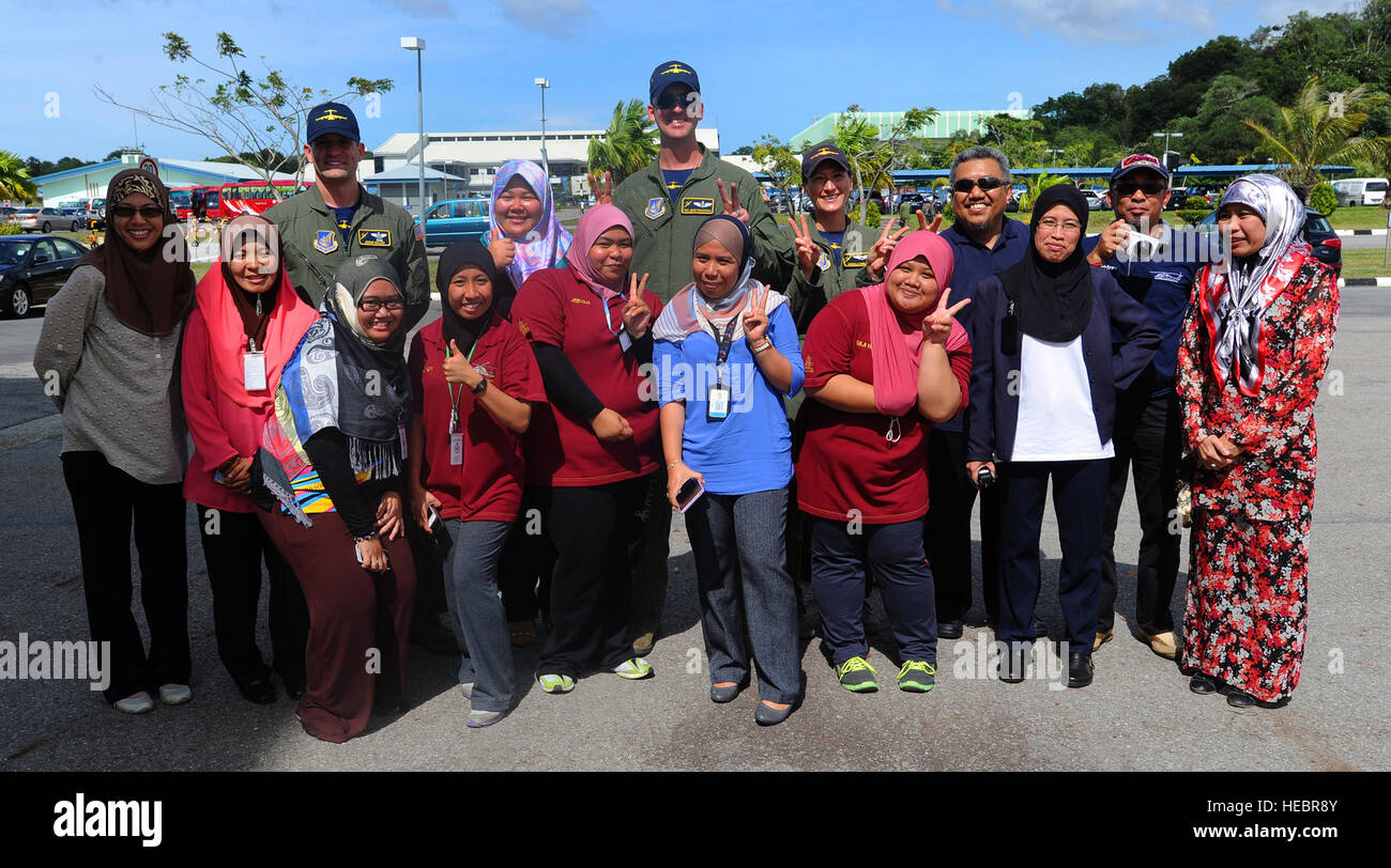 RIMBA AIR BASE, Brunei -- Members of the Pacific Air Forces demo team ...