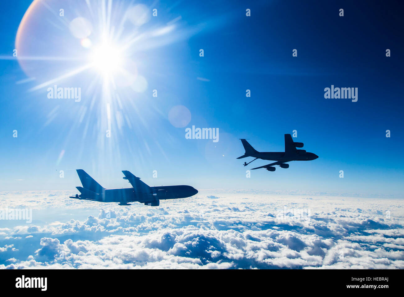 Photos of Boeing's KC-46A, left, conducting tests of aircraft ...