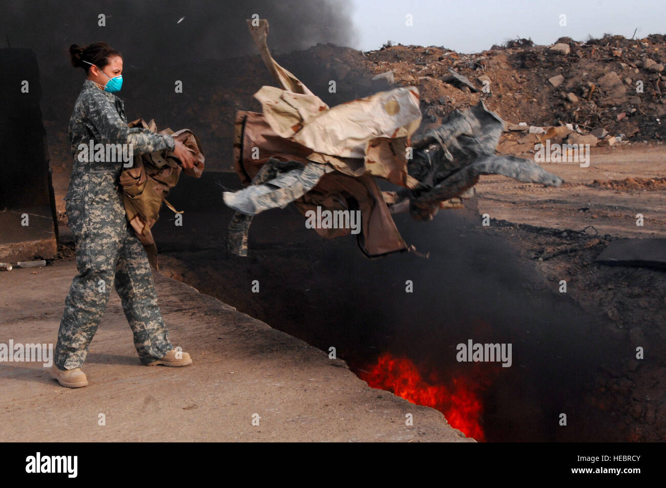 Burn pit military hi-res stock photography and images - Alamy