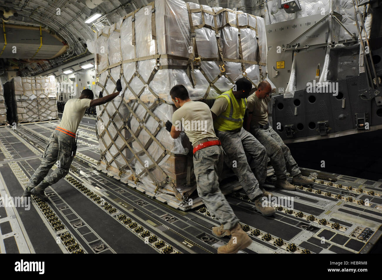 U.S. Airmen with the 386th Expeditionary Logistics Readiness Squadron ...