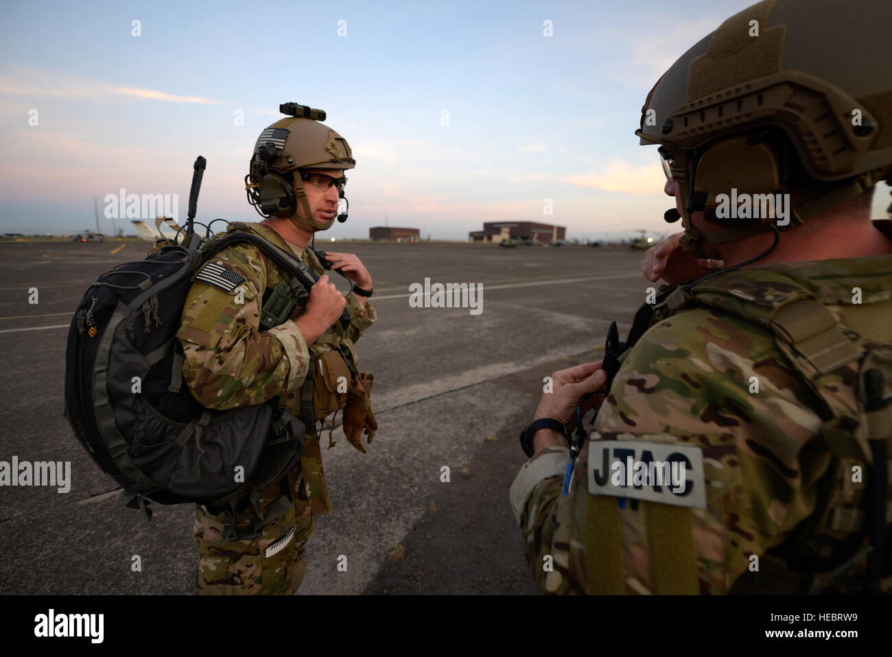 U.S. Air Force Staff Sgts. Mikal Mincer and James Aldredge, 5th Air Support Operations Squadron ...