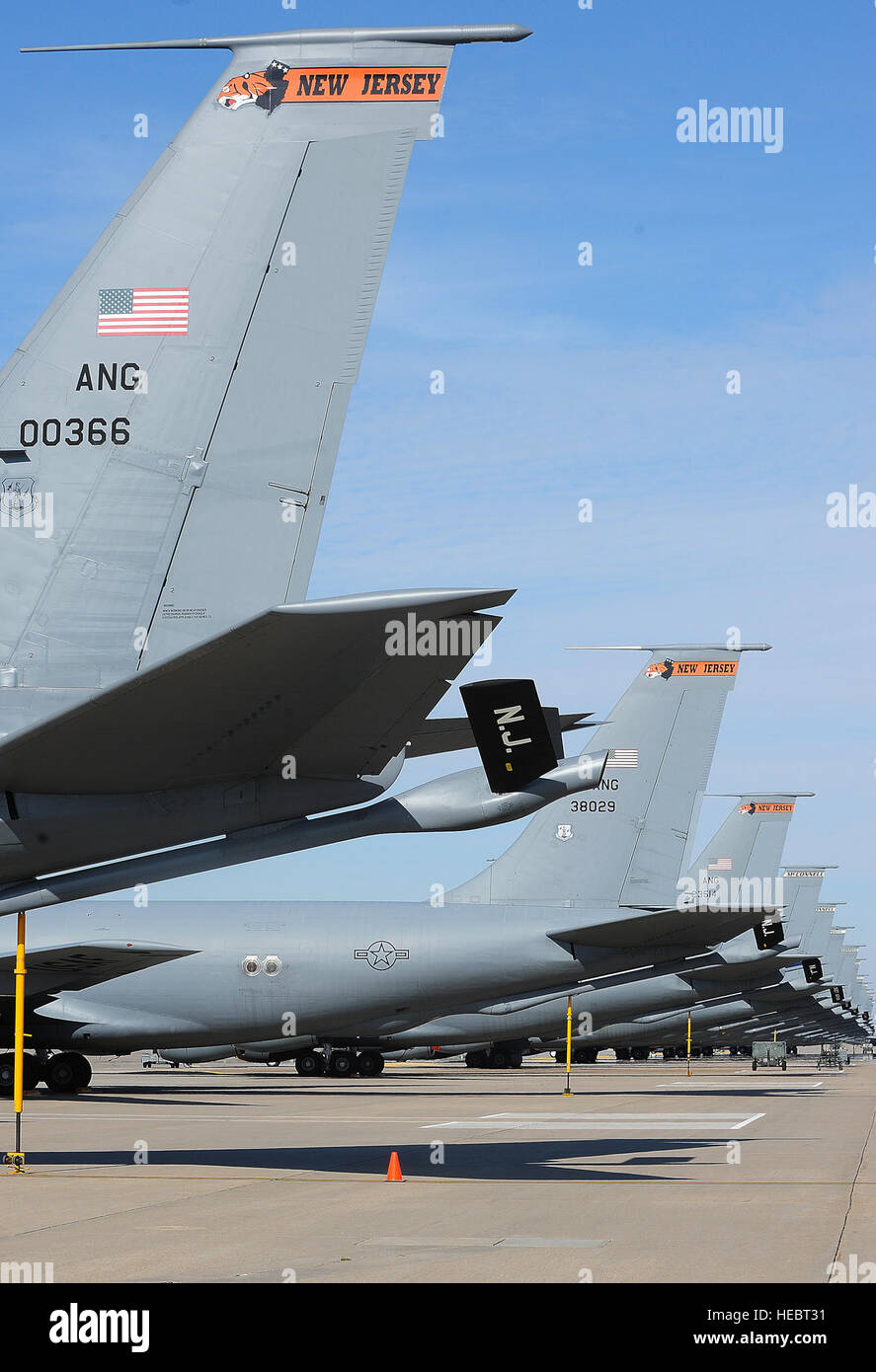 Six KC-135 Stratotankers from Joint Base McGuire-Dix-Lakenhurst, N.J ...