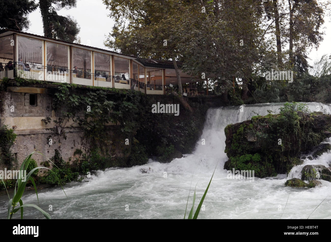 A restaurant sits above the Berdan River waterfall Nov. 14, 2012, in ...