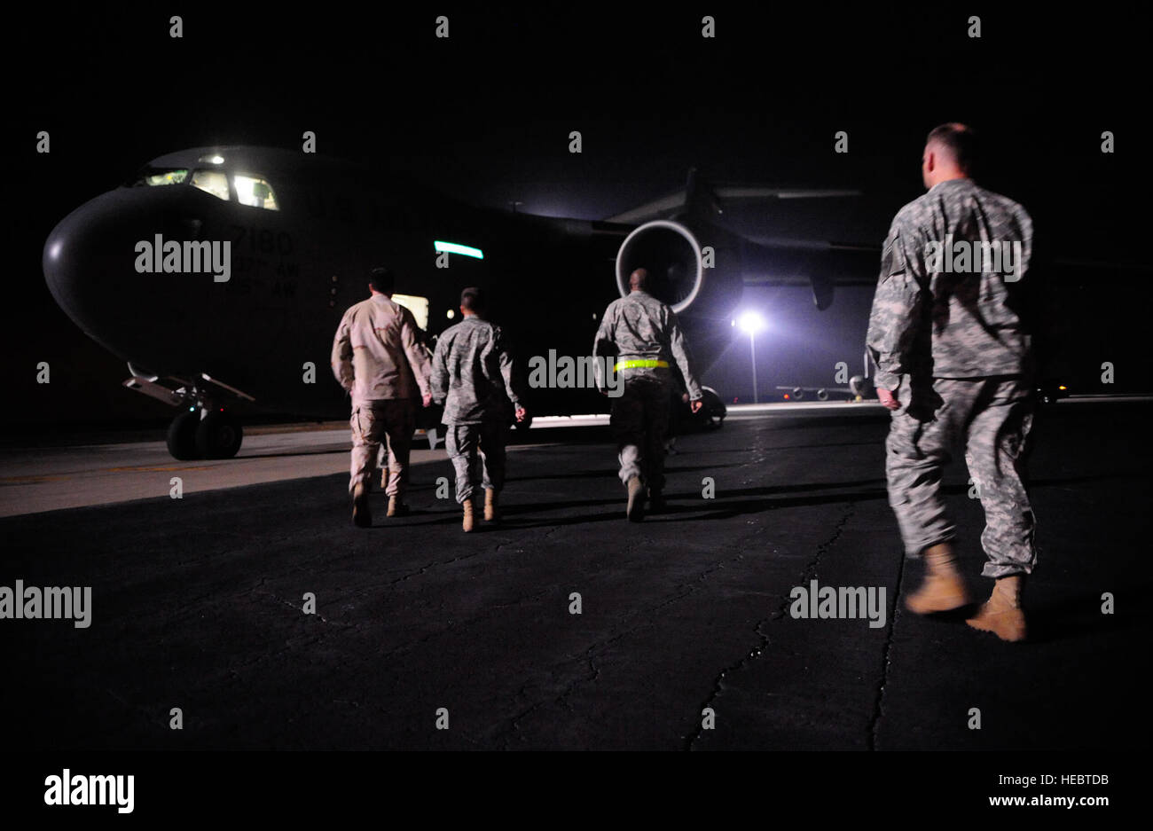 Members from the Joint Communications Support Element (JCSE) board a C ...