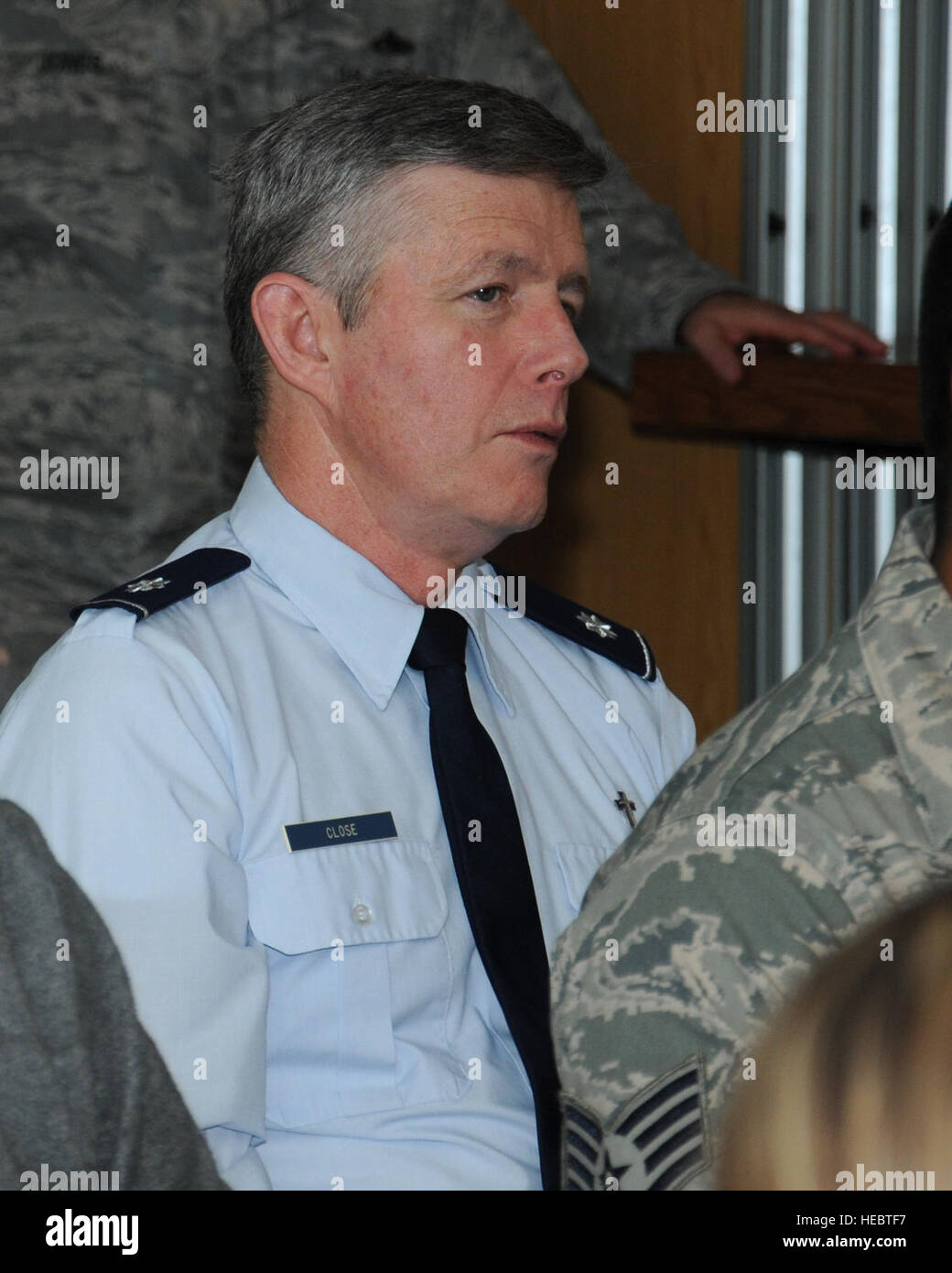 U.S. Air Force Lt. Col. Henry Close, 100th Air Refueling Wing chaplain ...