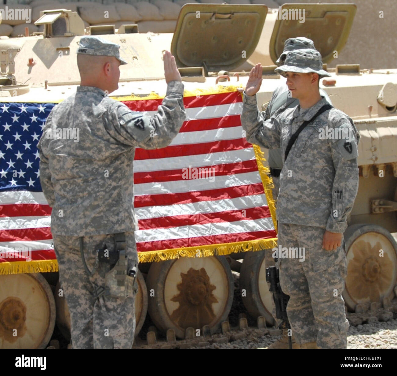 Col. Lee Henry (left), commander of the 56th Infantry Brigade Combat ...
