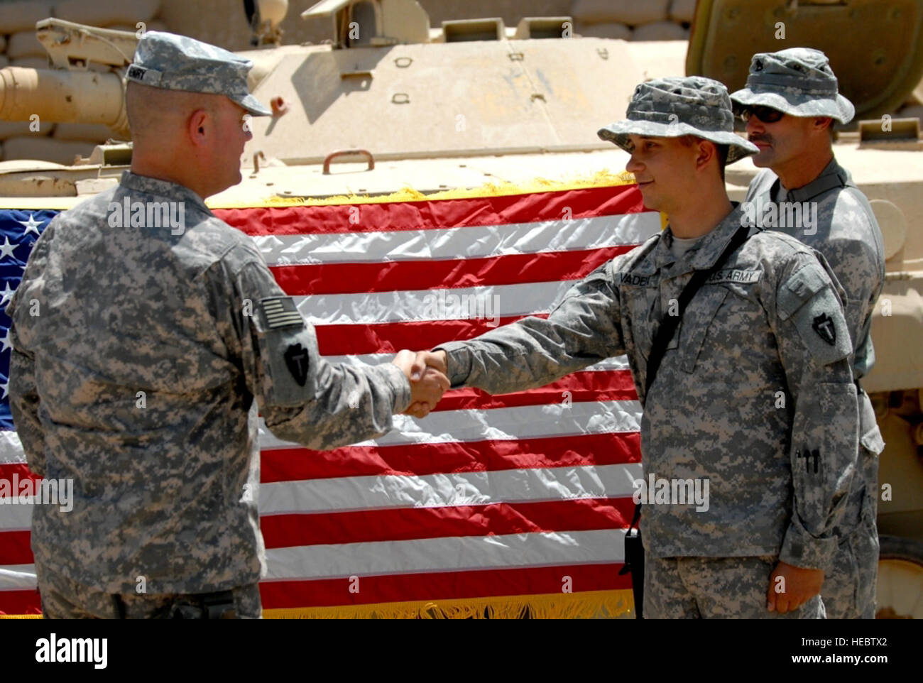 Col. Lee Henry (left), commander of 56th Infantry Brigade Combat Team ...