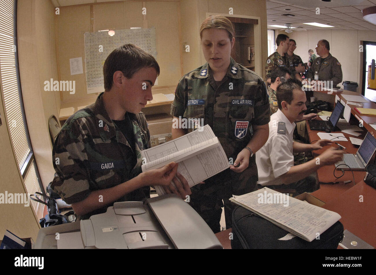 HOUSTON -- Cadet Lauren Ostrov (center), Cadet Airman Eric Garcia (left ...