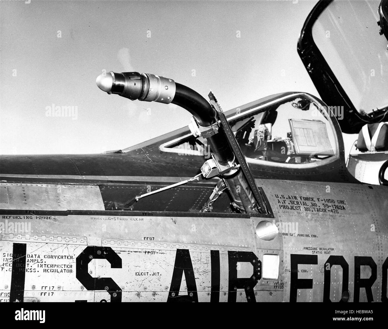 In flight refueling probe Black and White Stock Photos & Images - Alamy