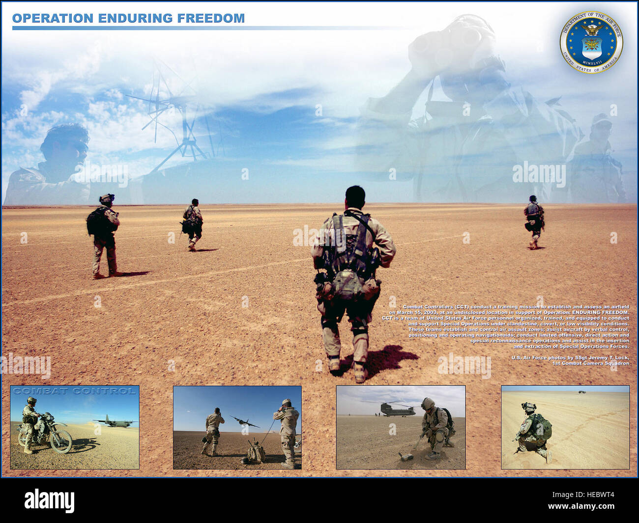 A photographic poster depicting various images taken by US Air Force ...