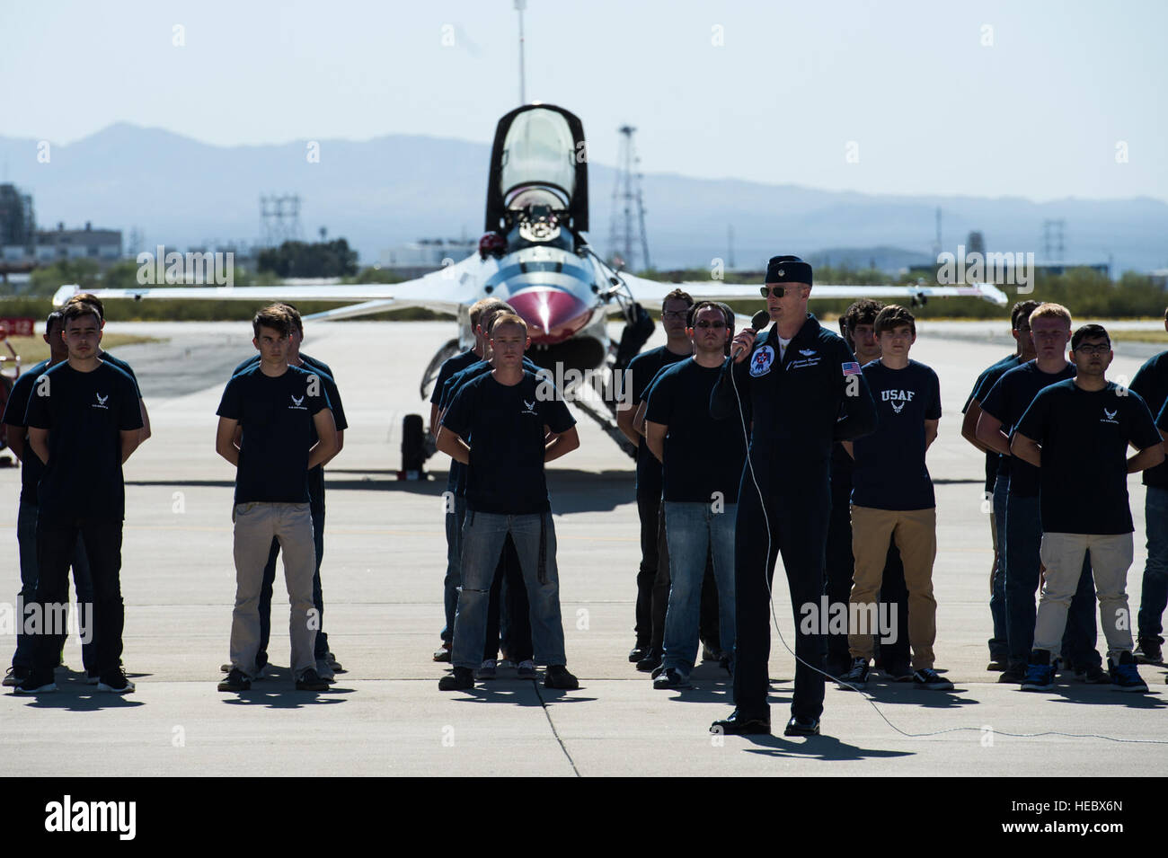 Lt. Col. Christopher Hammond speaks addresses the crowd before ...