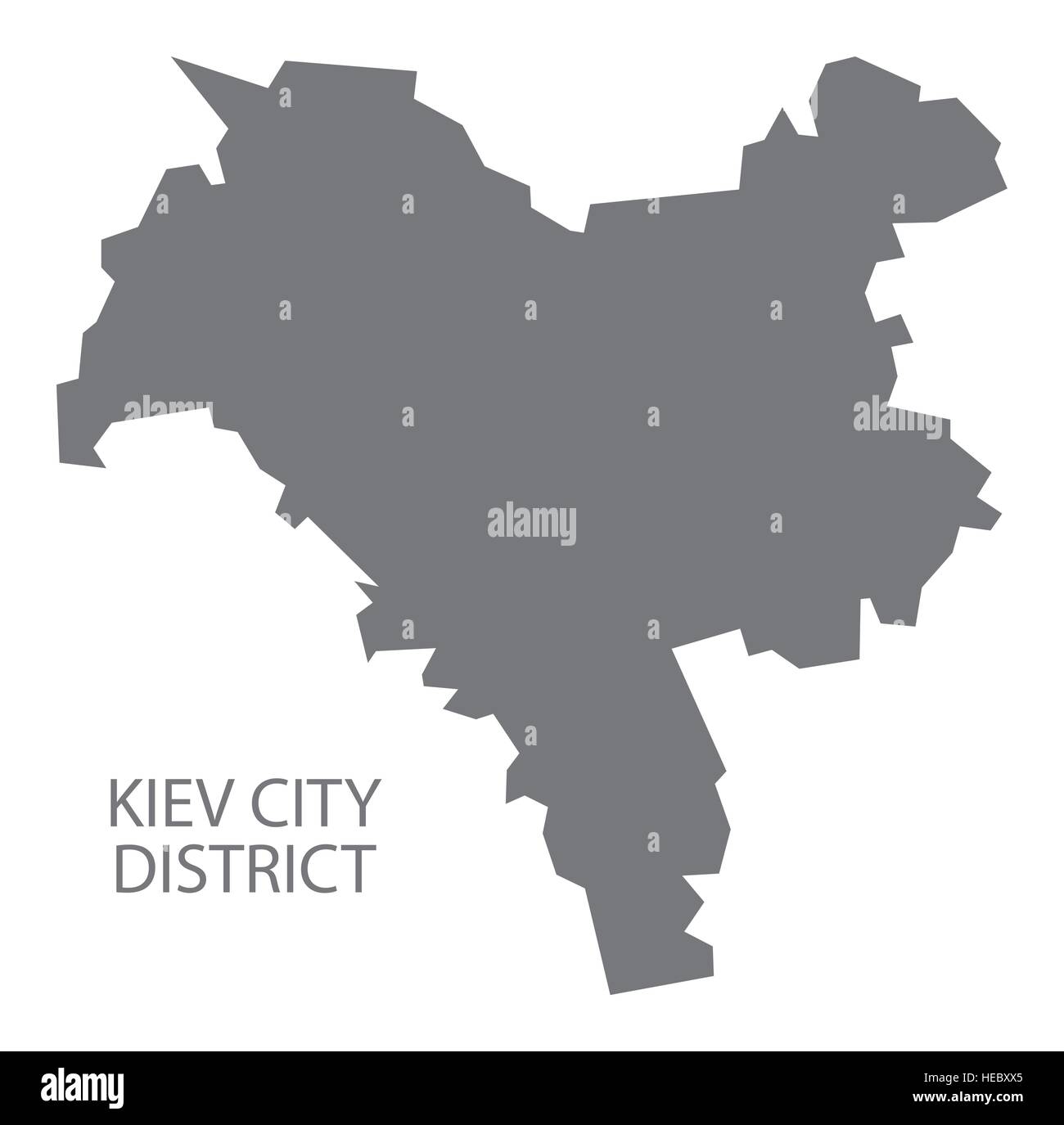 Kiev City District Ukraine Map grey Stock Vector Image & Art - Alamy