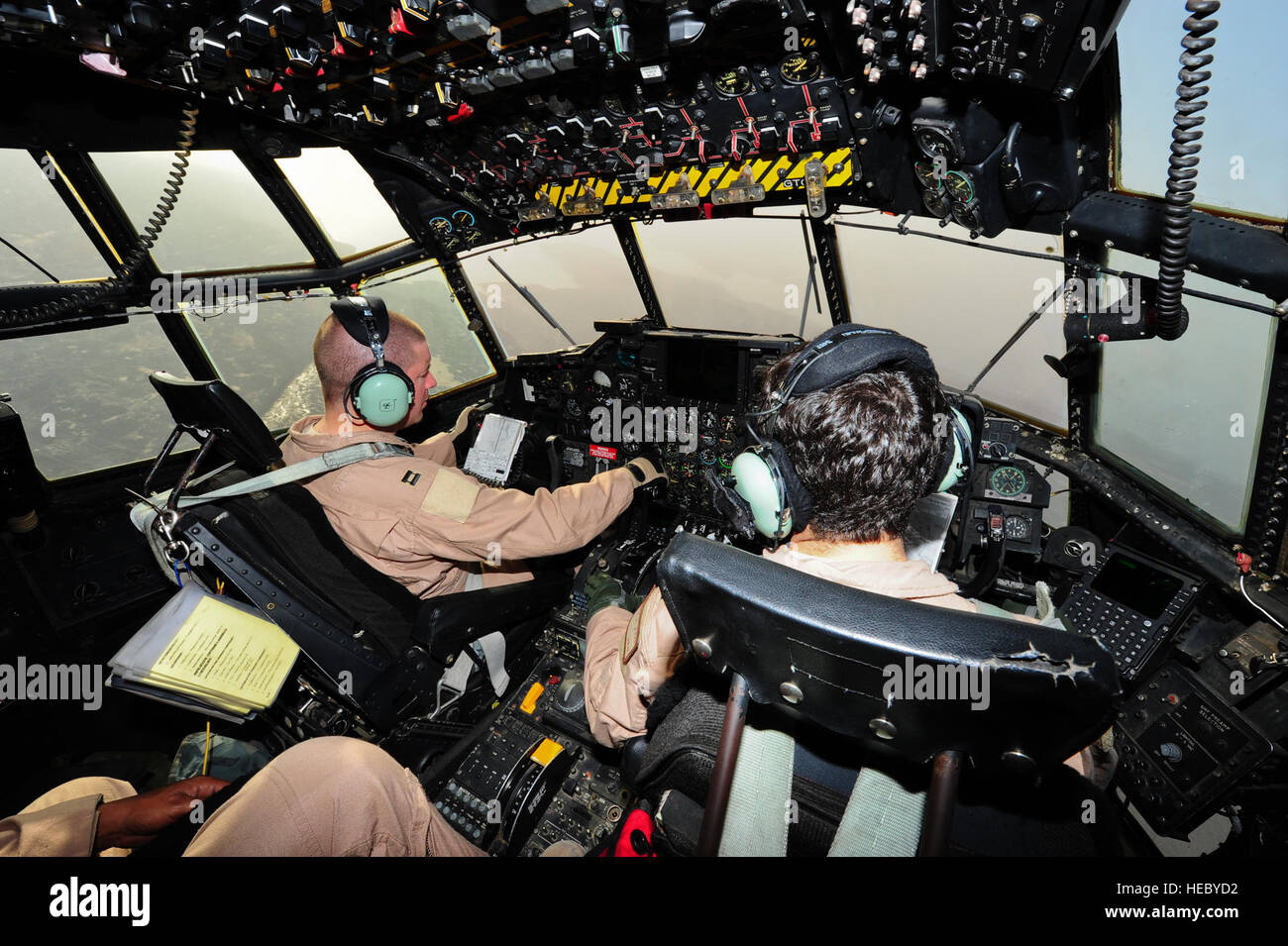 U.S. Air Force Capt. Nicholas Miller (left) and 1st Lt. Corey Callahan ...