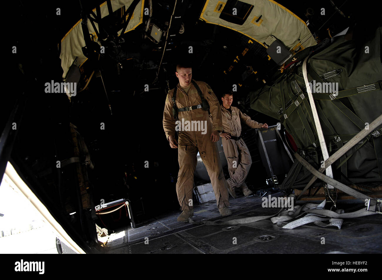 Loadmasters pre-flight an HC-130 at Moody Air Force Base, Georgia, for ...