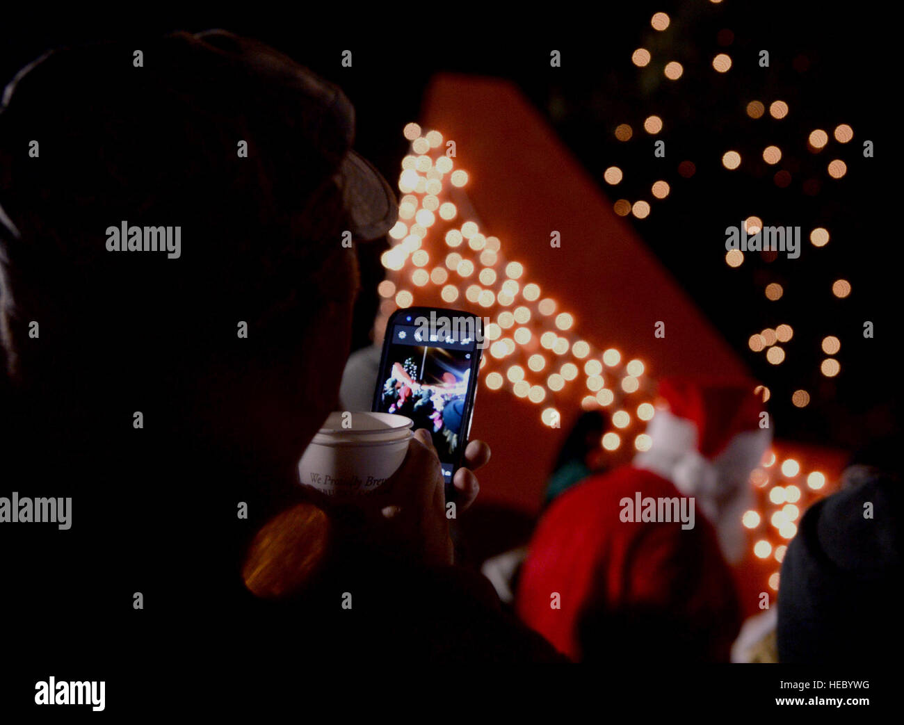 During tree lighting ceremony hi-res stock photography and images - Alamy