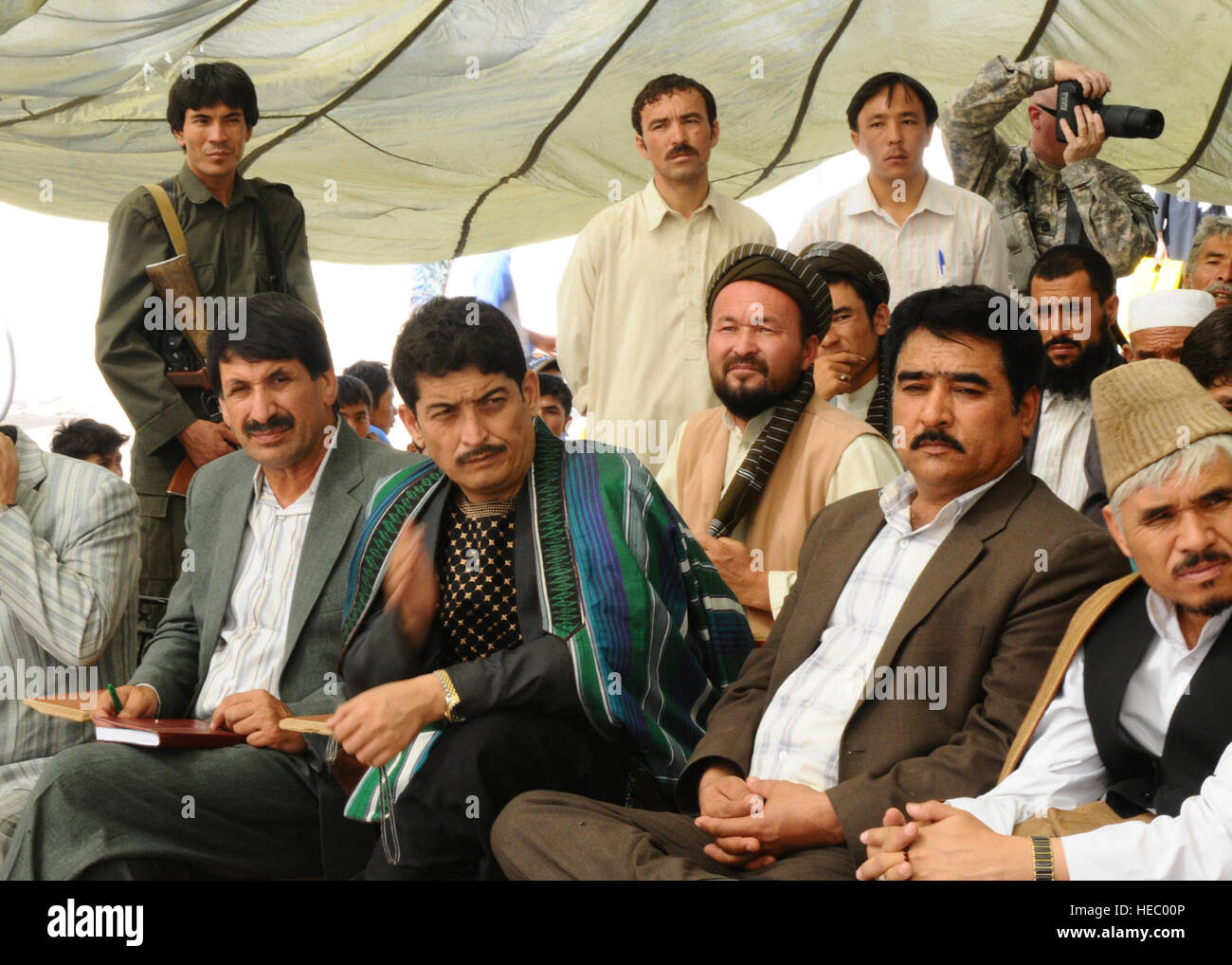 Soldiers of the 10th Mountain, stationed at Camp Mike Spann, and Afghan ...