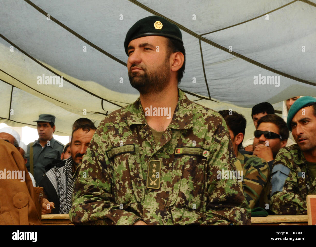 Soldiers of the 10th Mountain, stationed at Camp Mike Spann, and Afghan ...