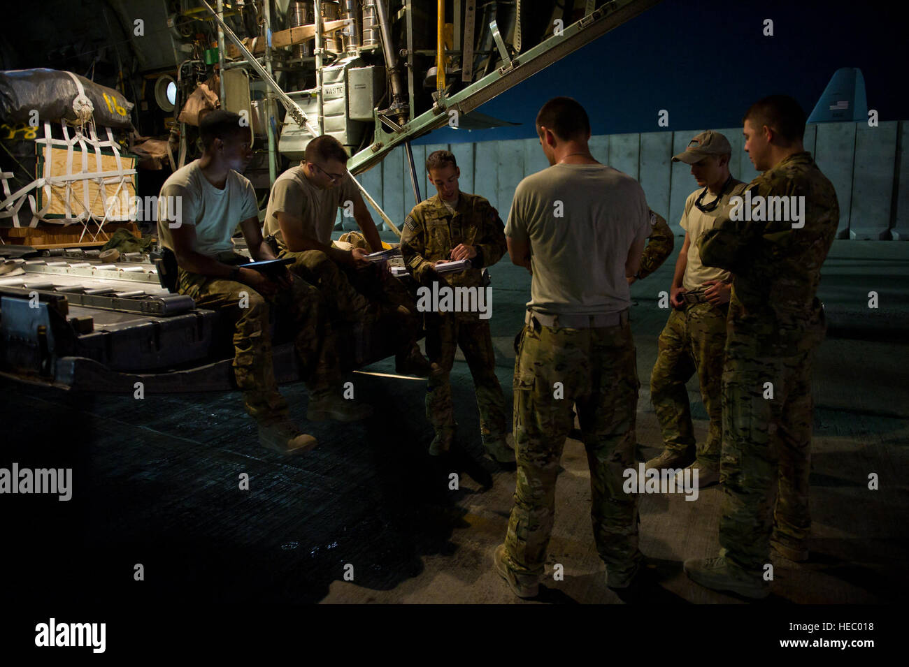 U.S. Air Force C-130 Hercules aircrew members assigned to the 774th ...