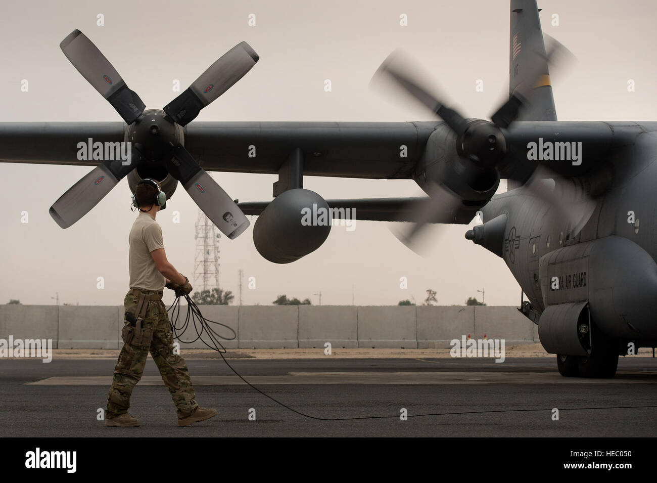 Senior Airman Casey Hill, 737th Expeditionary Airlift Squadron C-130H ...