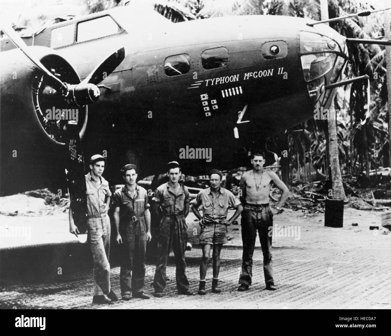The Boeing B-17E Typhoon McGoon II of the 11th Bomb Group, 98th Bomb ...