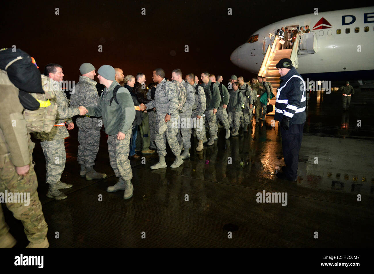SPANGDAHLEM AIR BASE, Germany ??? U.S. Air Force Airmen step off a ...