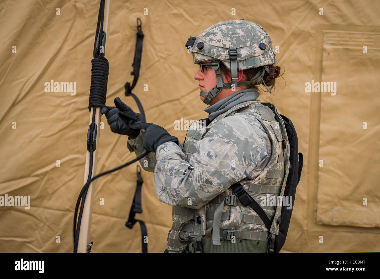 U.S. Air Force 1st Lt. Megan Freund, a clinical nurse with the 81st ...