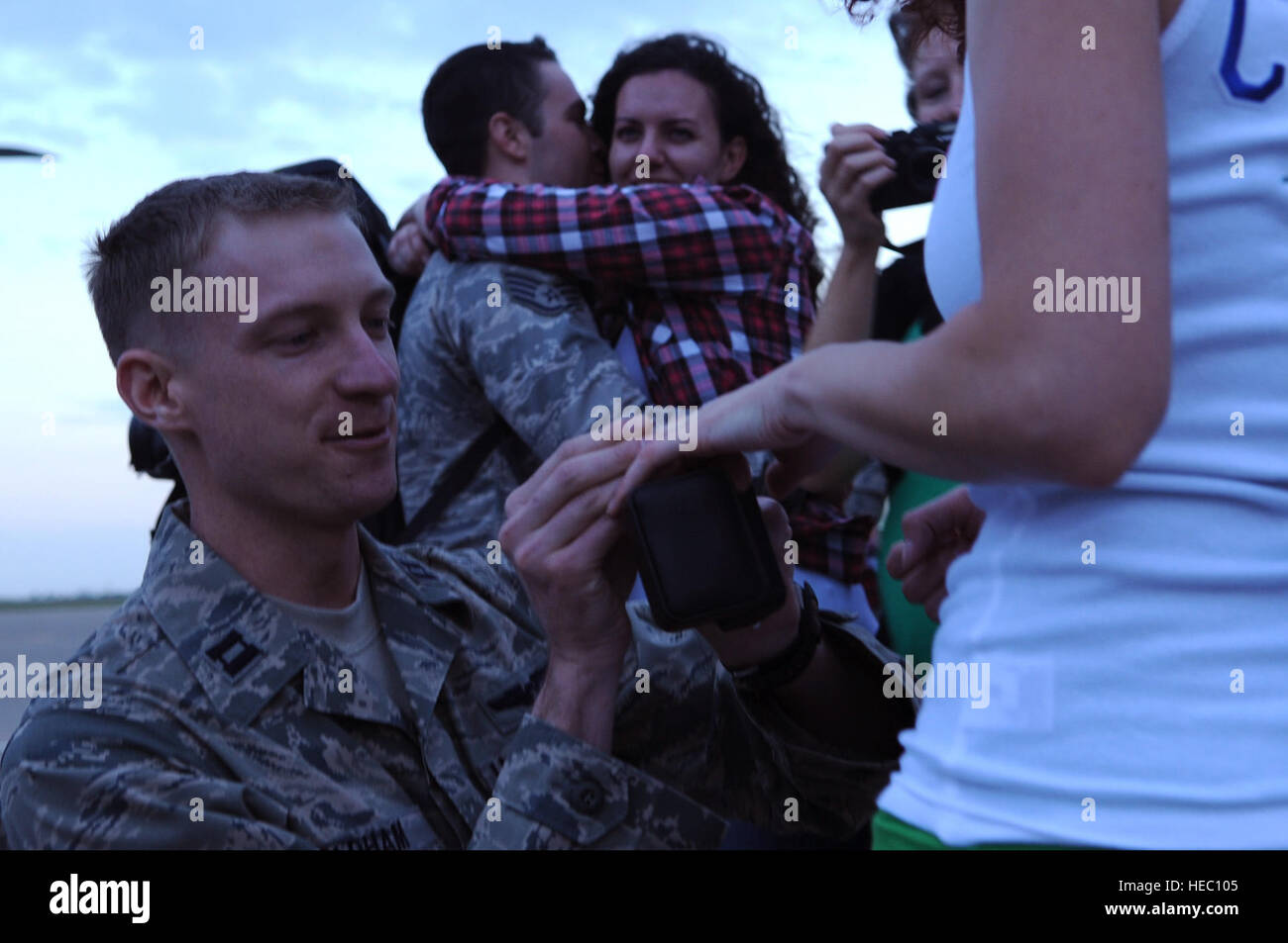 Capt. Tyler Oldham, 20th Special Operations Squadron, places an ...