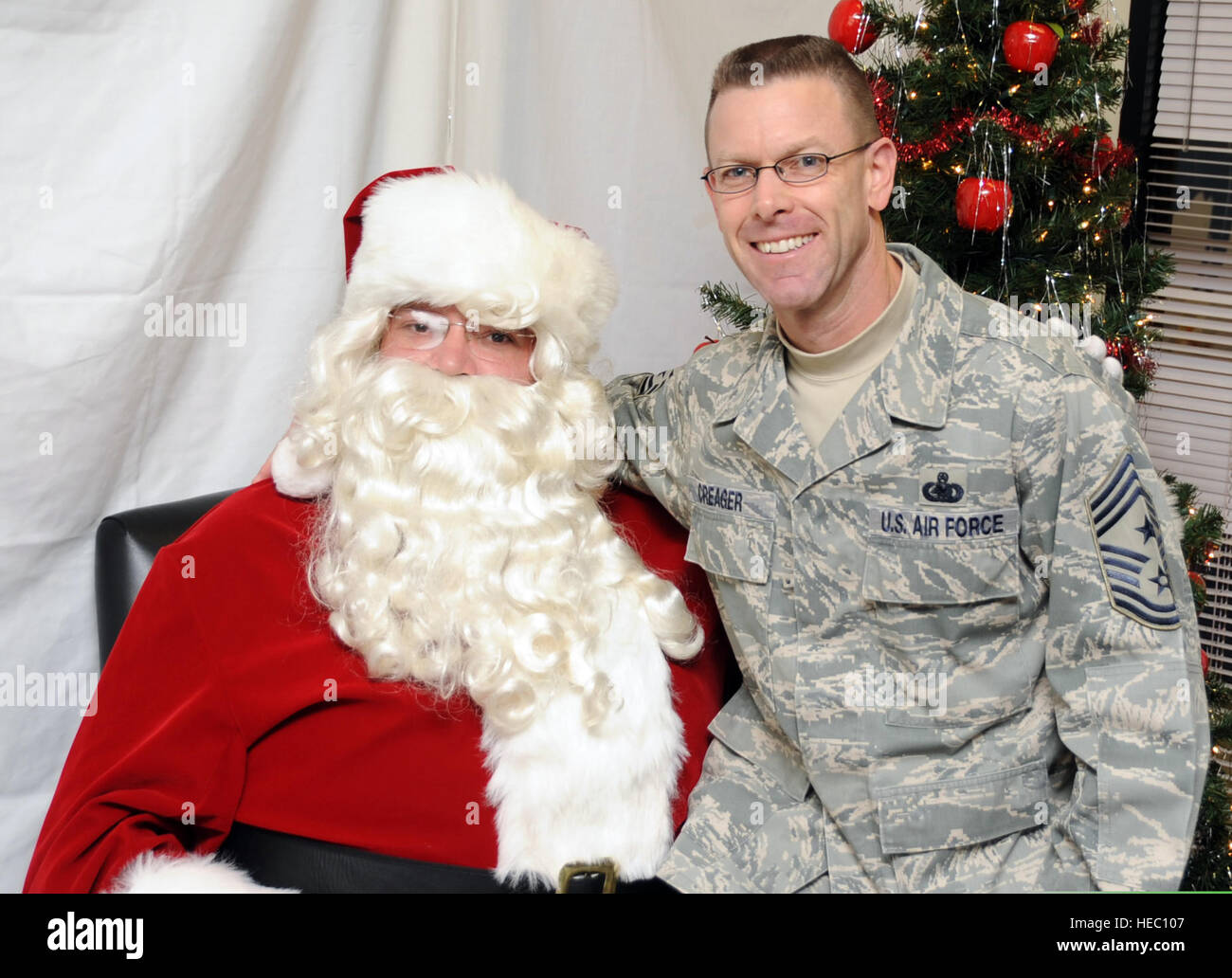 U.S. Air Force Chief Master Sgt. Bryan Creager, the command chief ...
