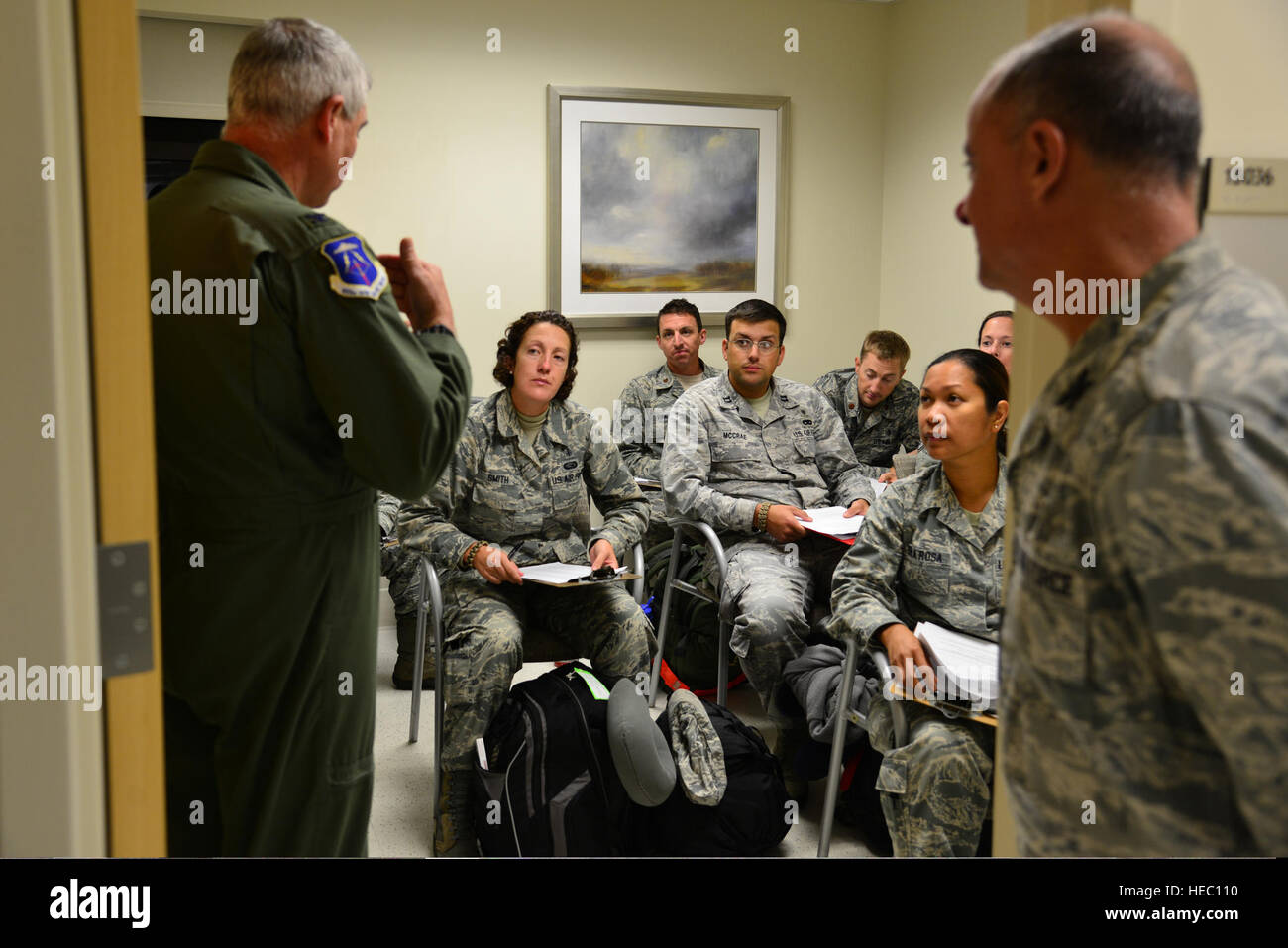 U.S. Air Force Col. Wayne M. Pritt, left, the commander of the 633rd ...